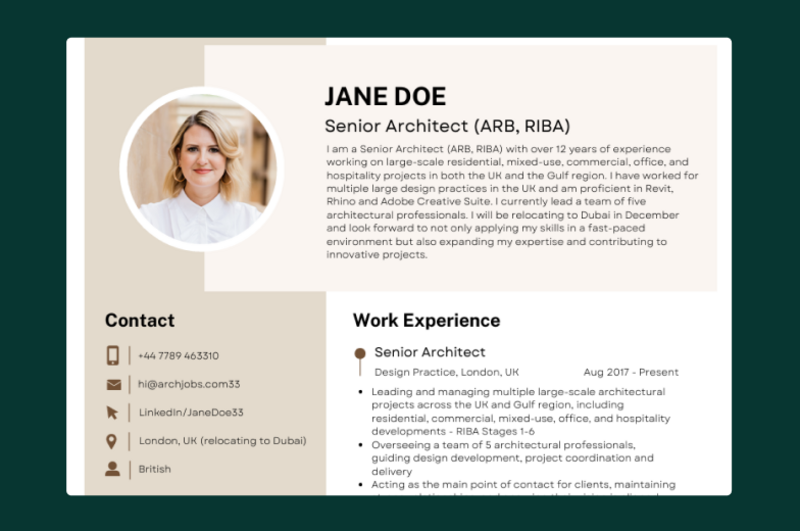 How to Write and Structure an Architecture CV fit for the Dubai market?